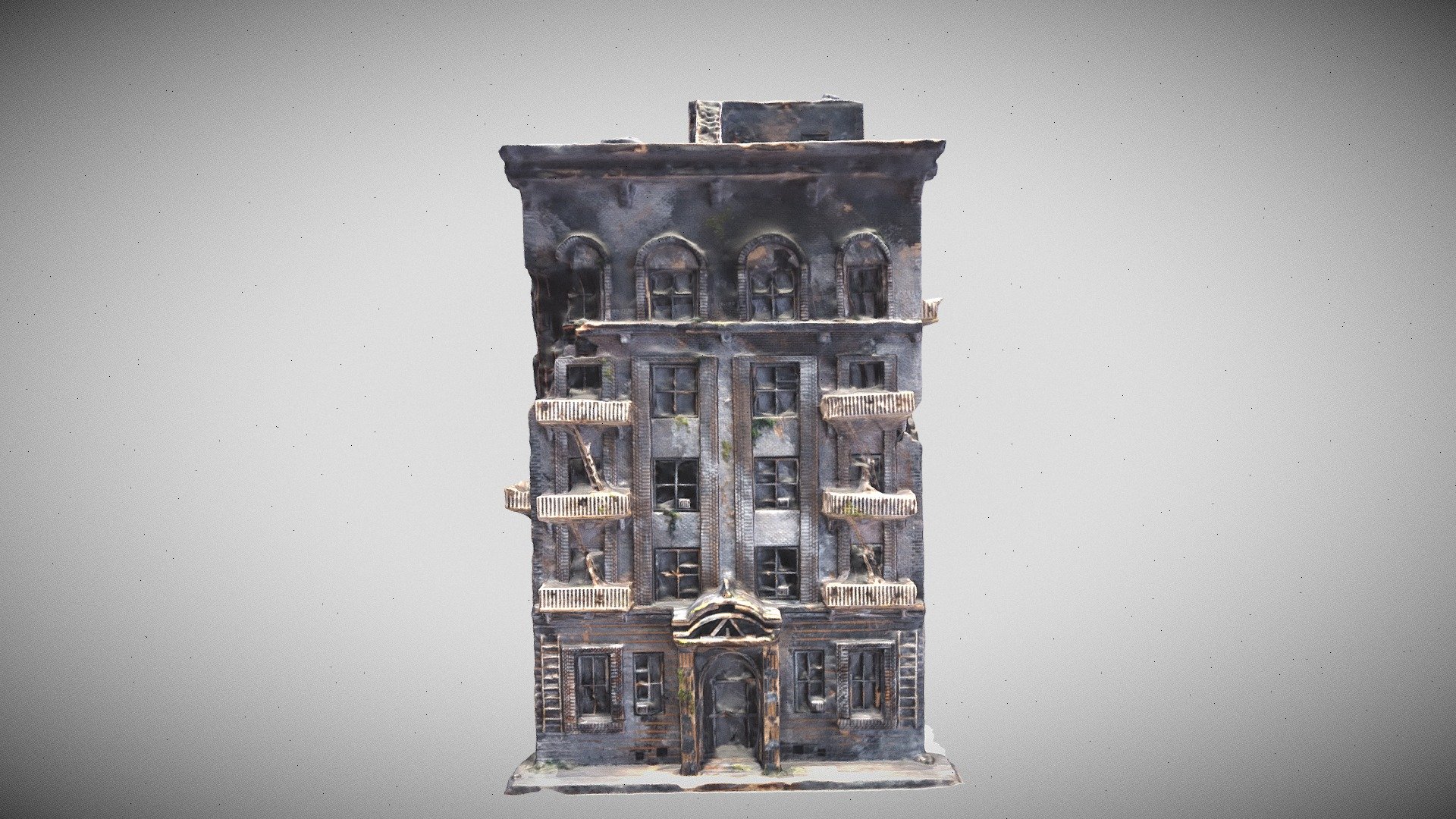 Dystopian Building - 3D model by anusharon [0343ade] - Sketchfab