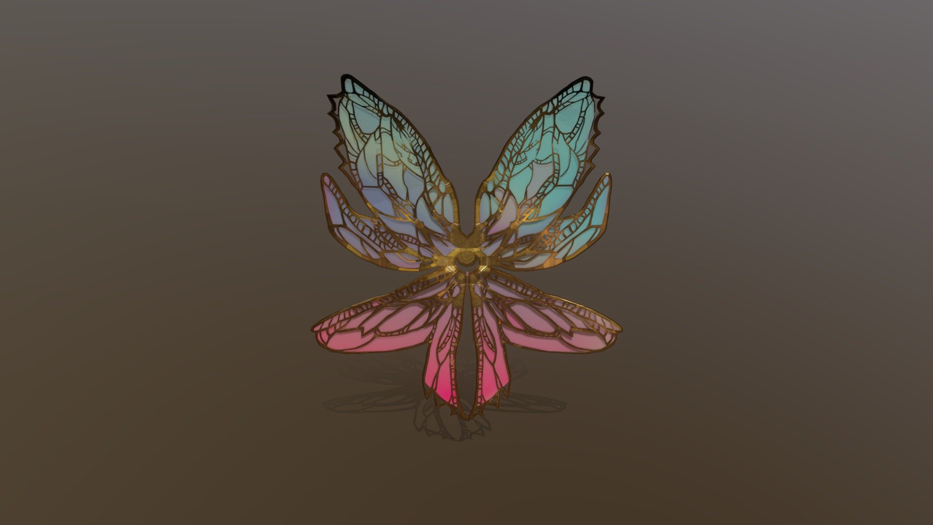 'cacoon' - dragonfly wings shield - 3D model by geminisix [0343e70 ...