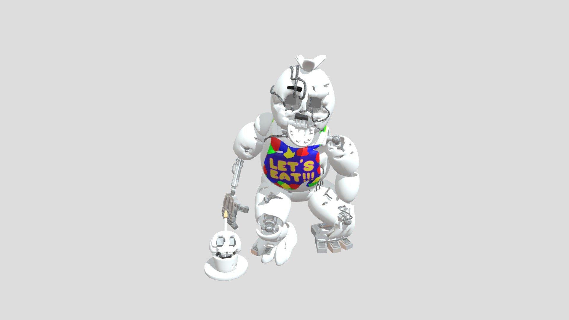 Scrapped Chica - Download Free 3D model by NachiG [0346221] - Sketchfab