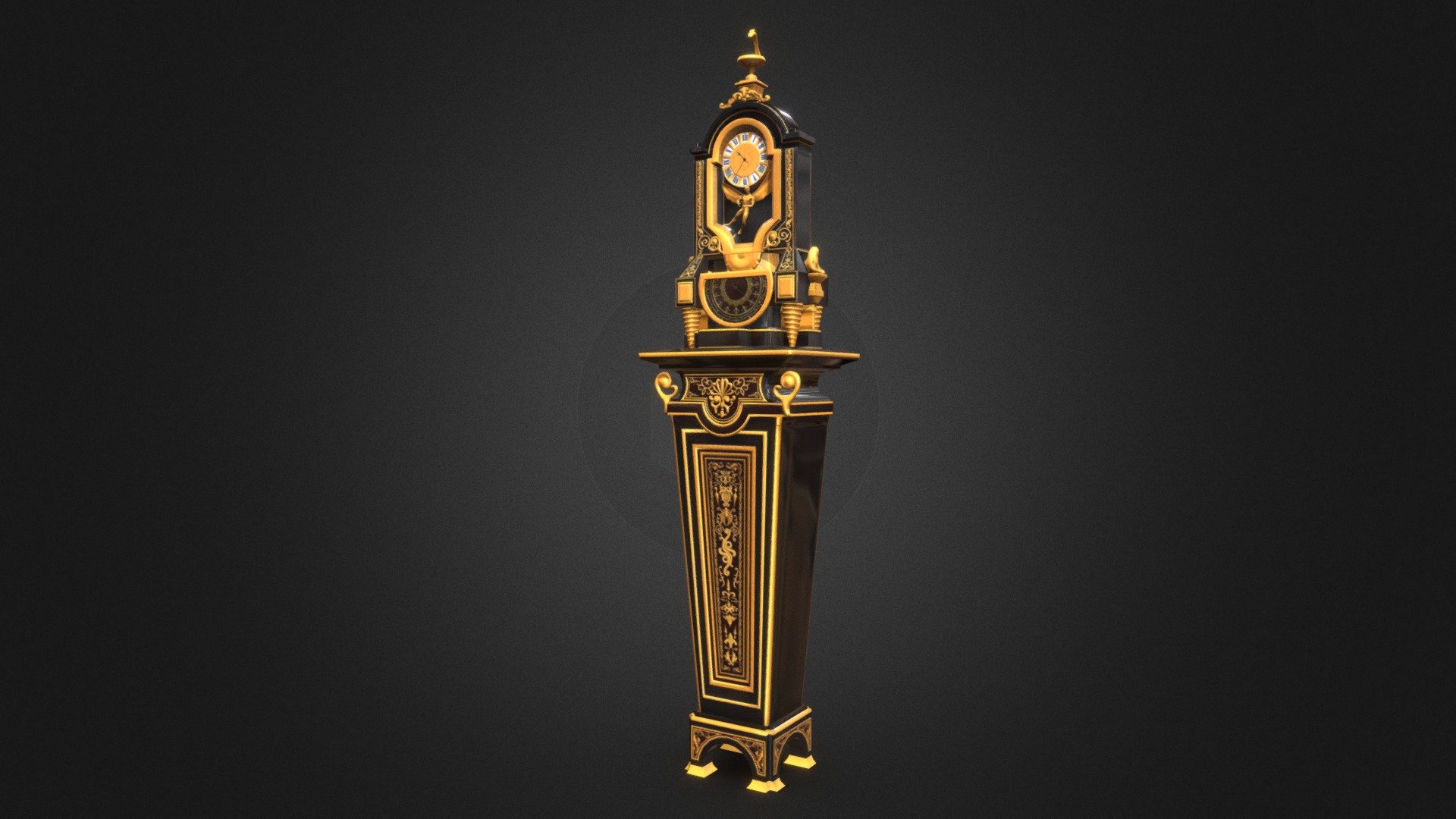 Vintage clock - Buy Royalty Free 3D model by digikstudio [0349632 ...