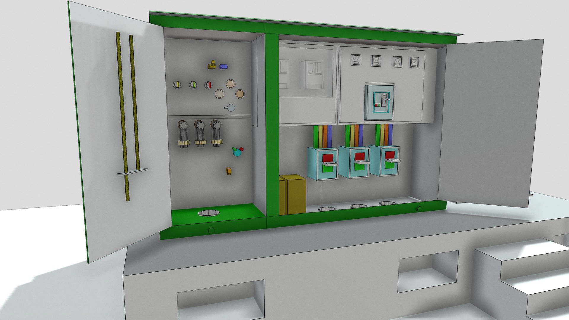 美式箱型变压器 American box type transformer - 3D model by MrdT (@mrdt.club ...