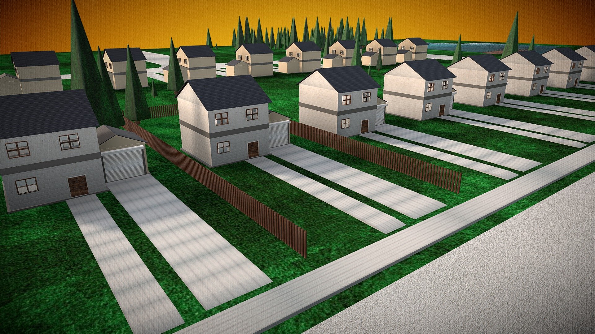 Gated Community - Download Free 3D model by MichaelGichane [034a307 ...