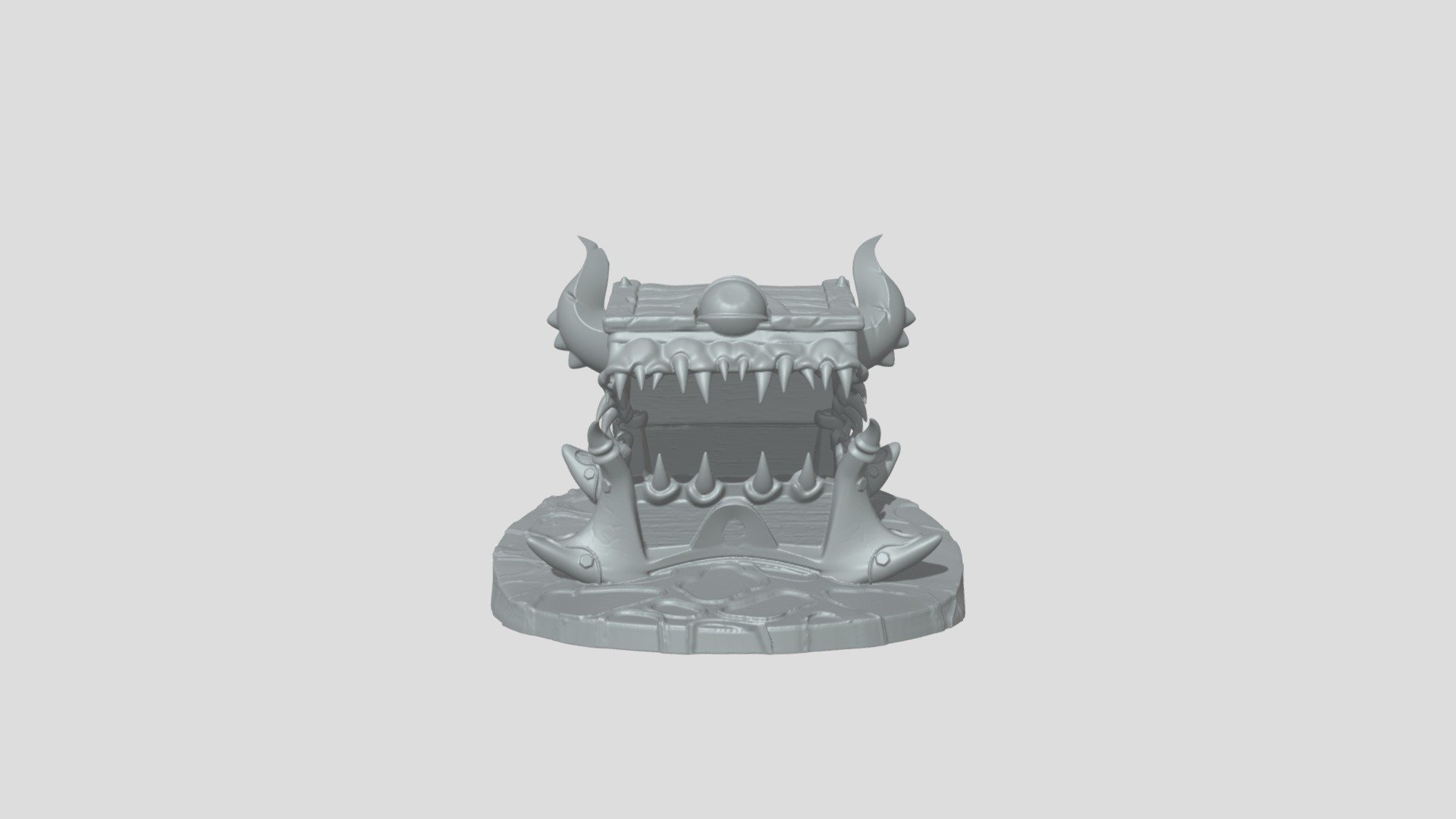 Evil chest ready to print STL free - Download Free 3D model by ...