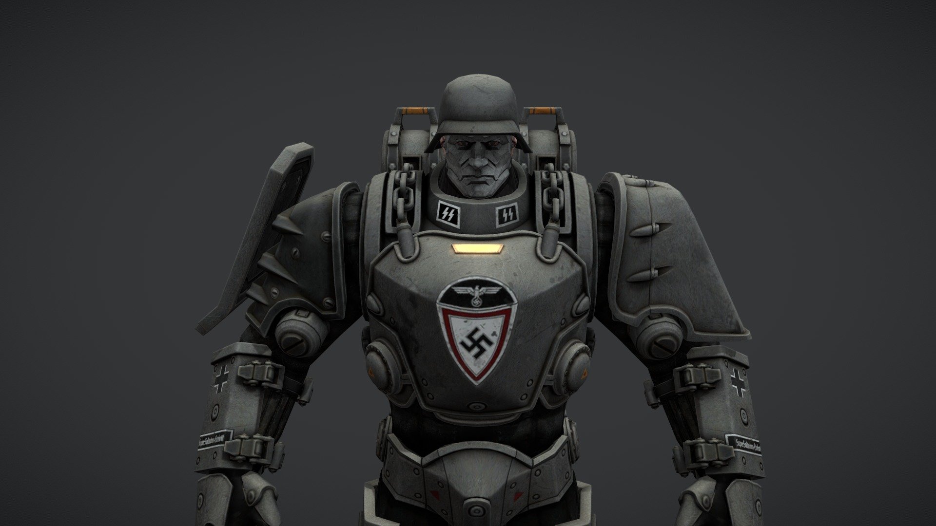 Super Soldier 1960 - Wolf. New Order - Download Free 3D model by Nazar ...
