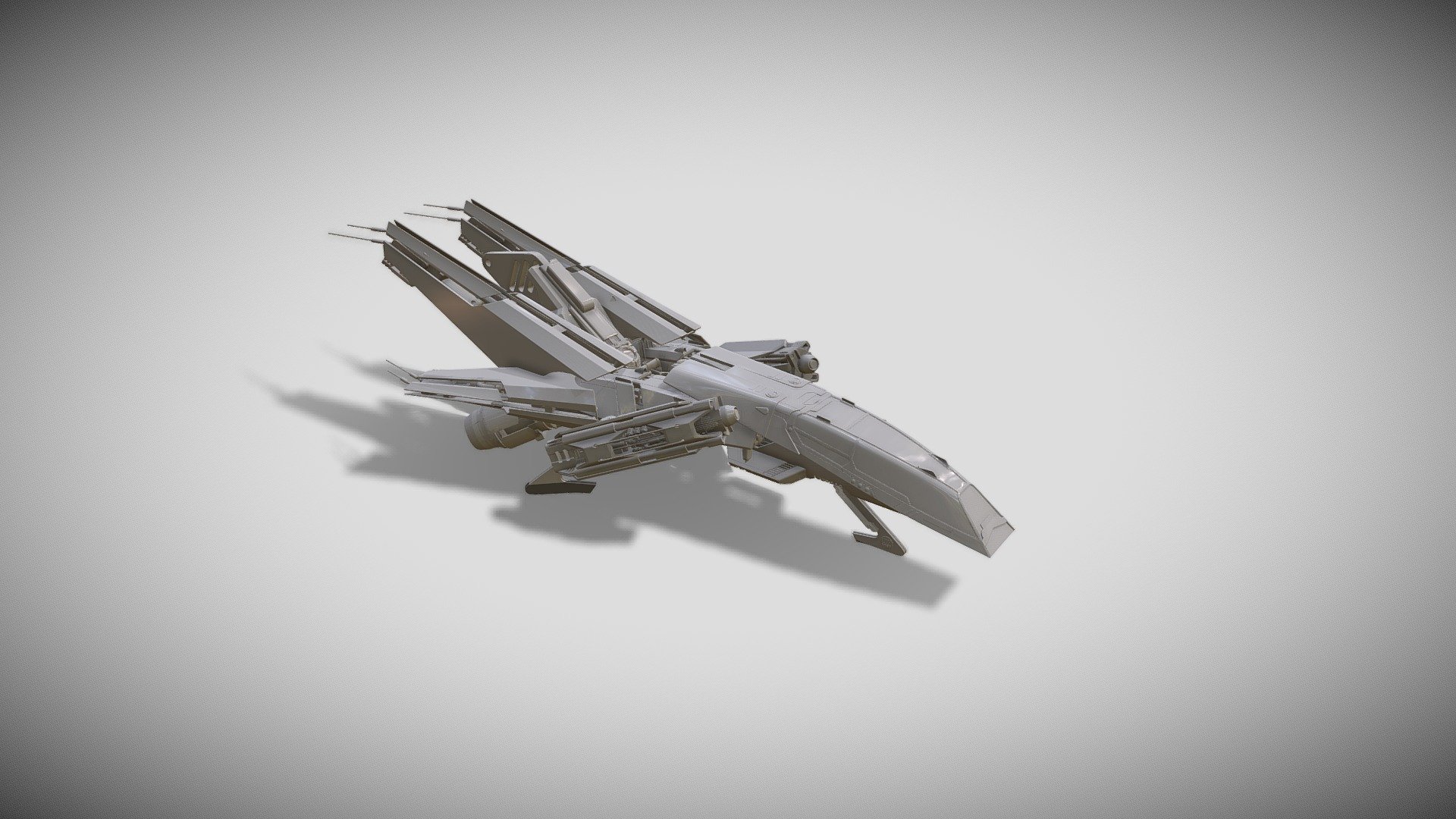 spaceship mid - Download Free 3D model by h332527 [035255d] - Sketchfab