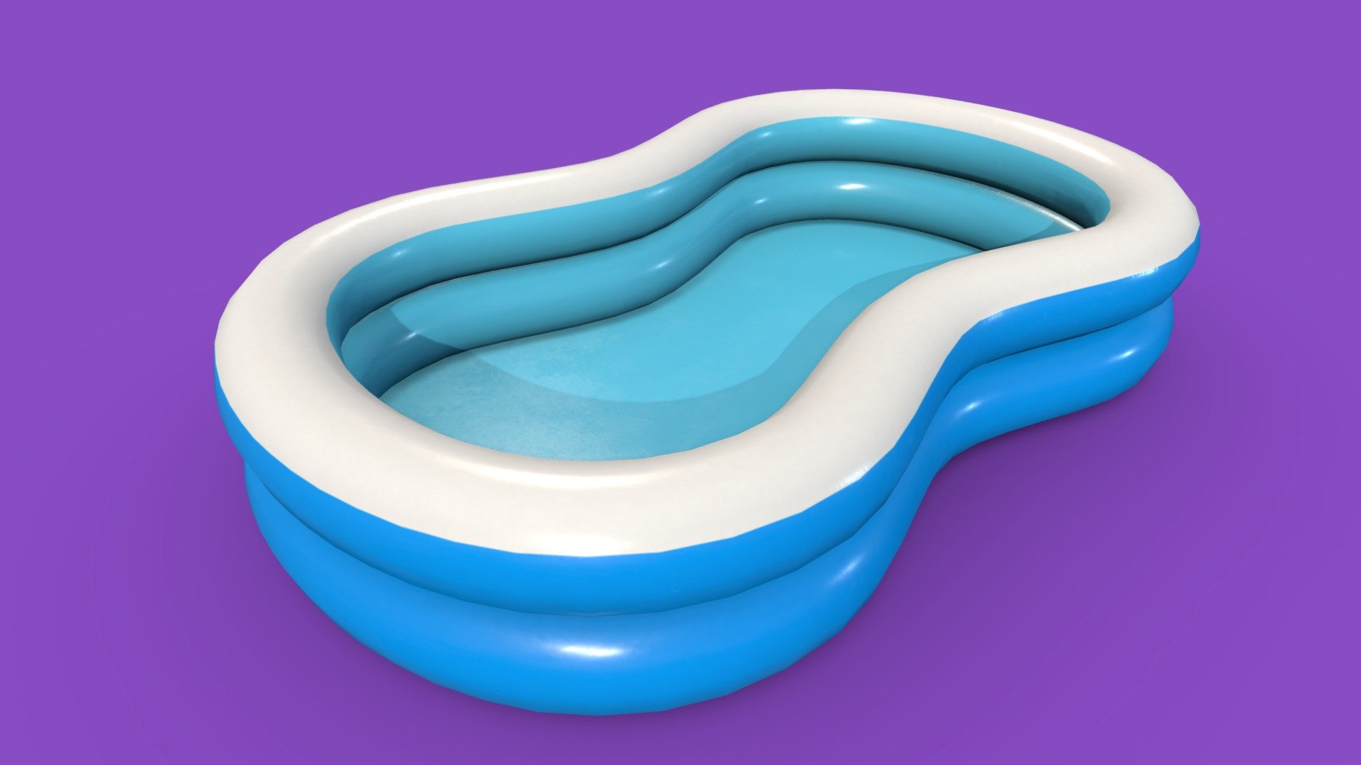 Bowed Inflatable pool Low-poly 3D model - 3D model by We3Do ...