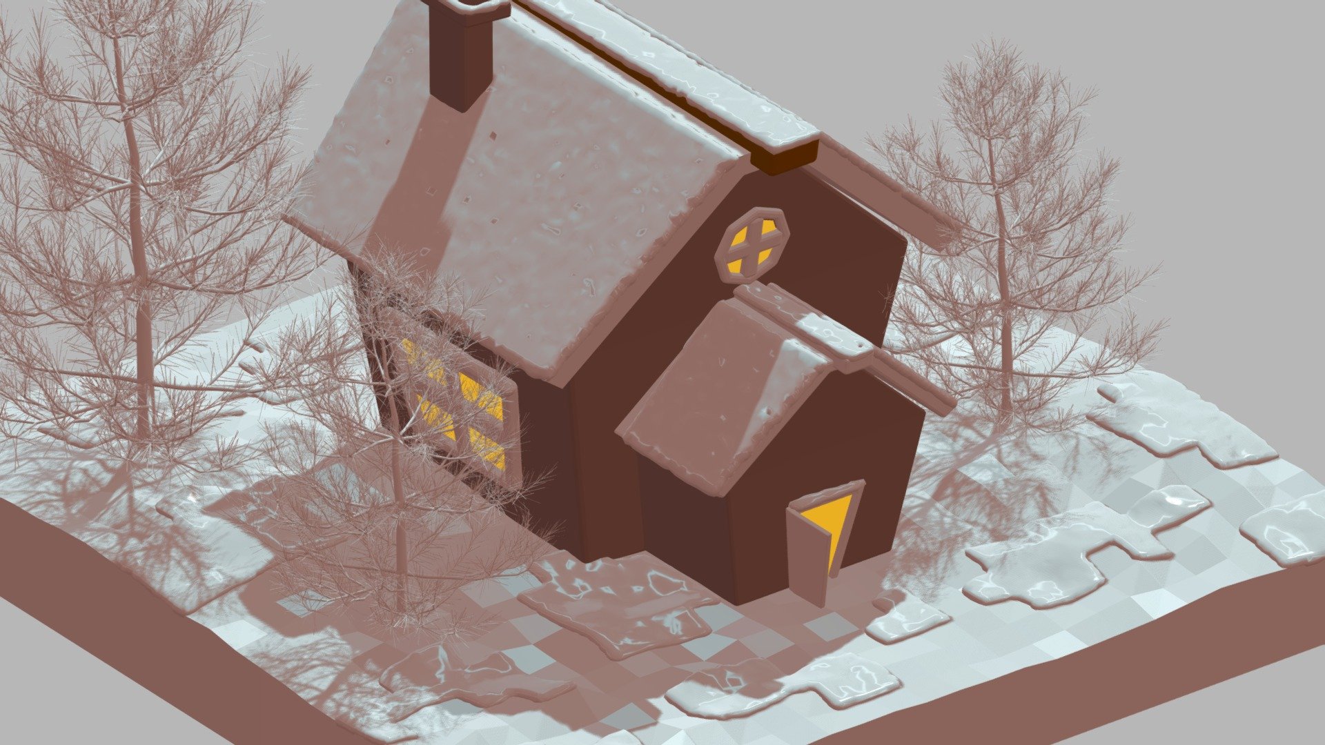 winter house - 3D model by nandia (@nandiap1) [03575b3] - Sketchfab