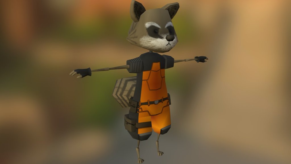 Rocket Raccoon - 3D model by UrbanFoxGamer [0358fc6] - Sketchfab