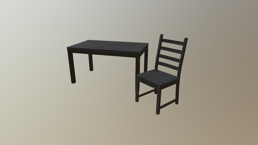 Table And Chair - Download Free 3D model by jboynton [03596a9] - Sketchfab