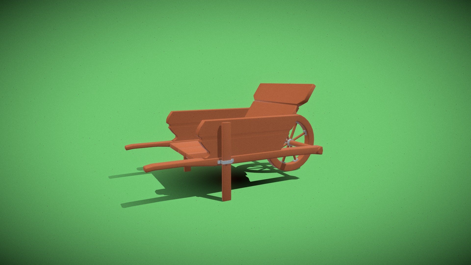simple low poly wheelbarrow garden - Download Free 3D model by lupas ...