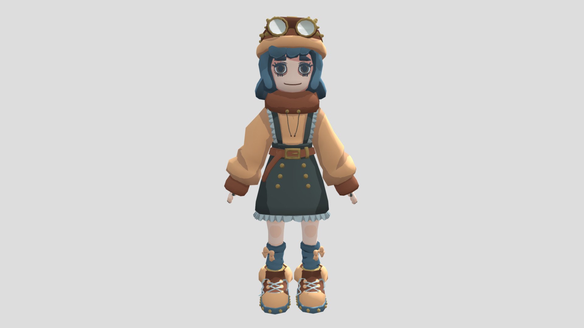 Steampunk girl - 3D model by vilkaspilkas [035b63f] - Sketchfab