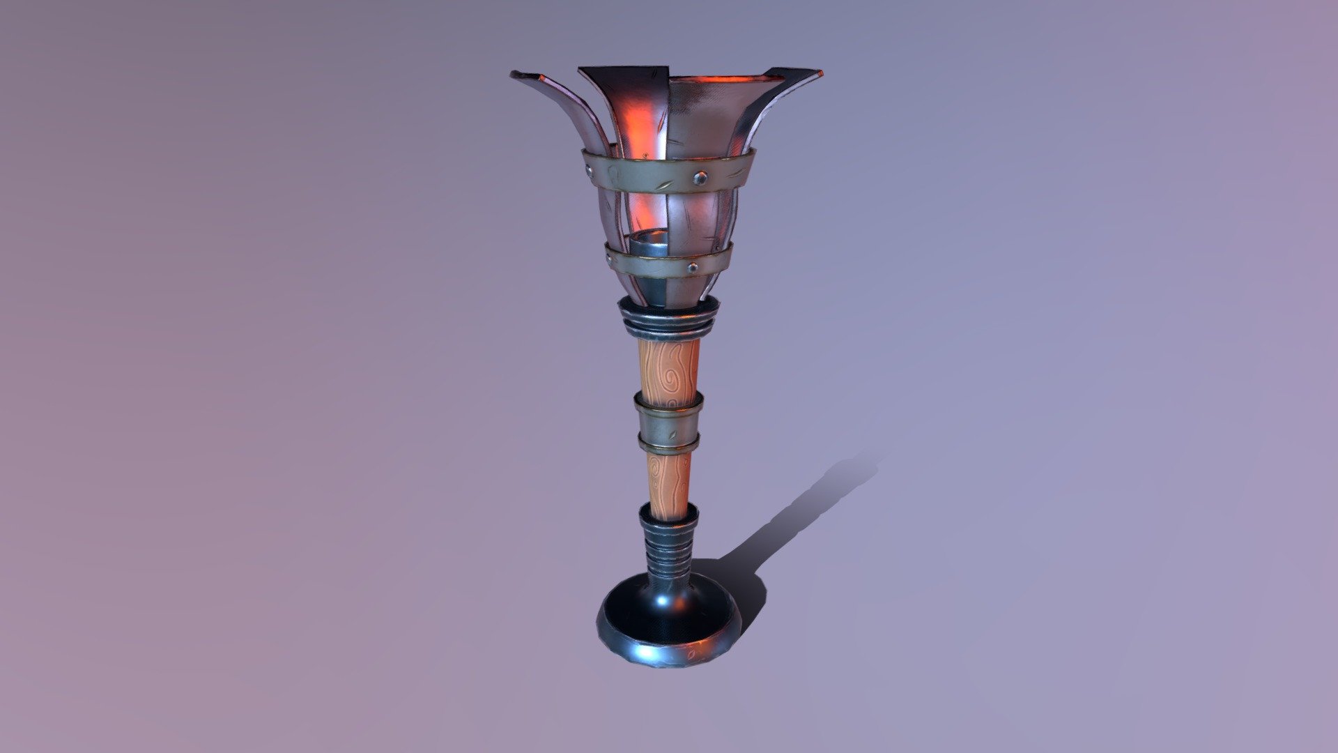 Stylized Medieval Torch - Download Free 3D model by Alberto Sicilia ...