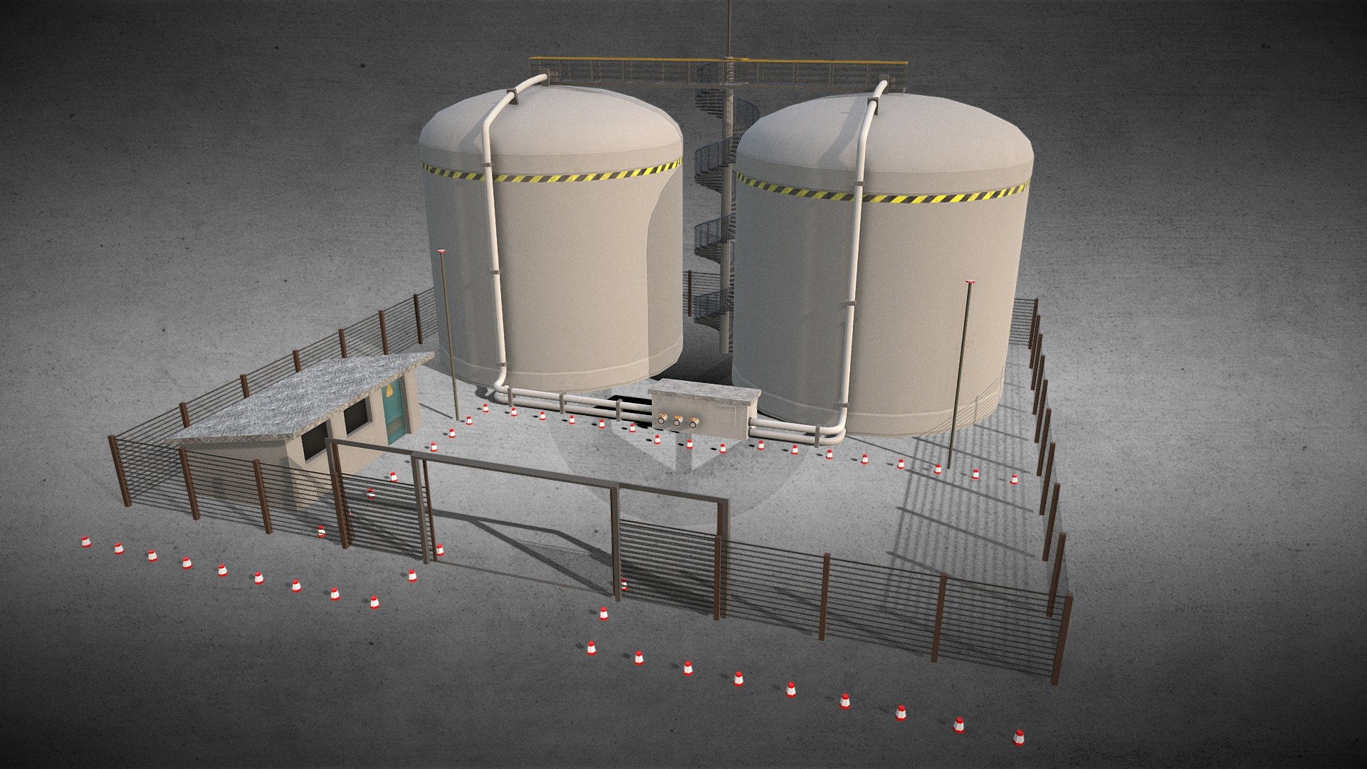 Double Oil Tank - Buy Royalty Free 3D model by luminou_CS (@luminou ...