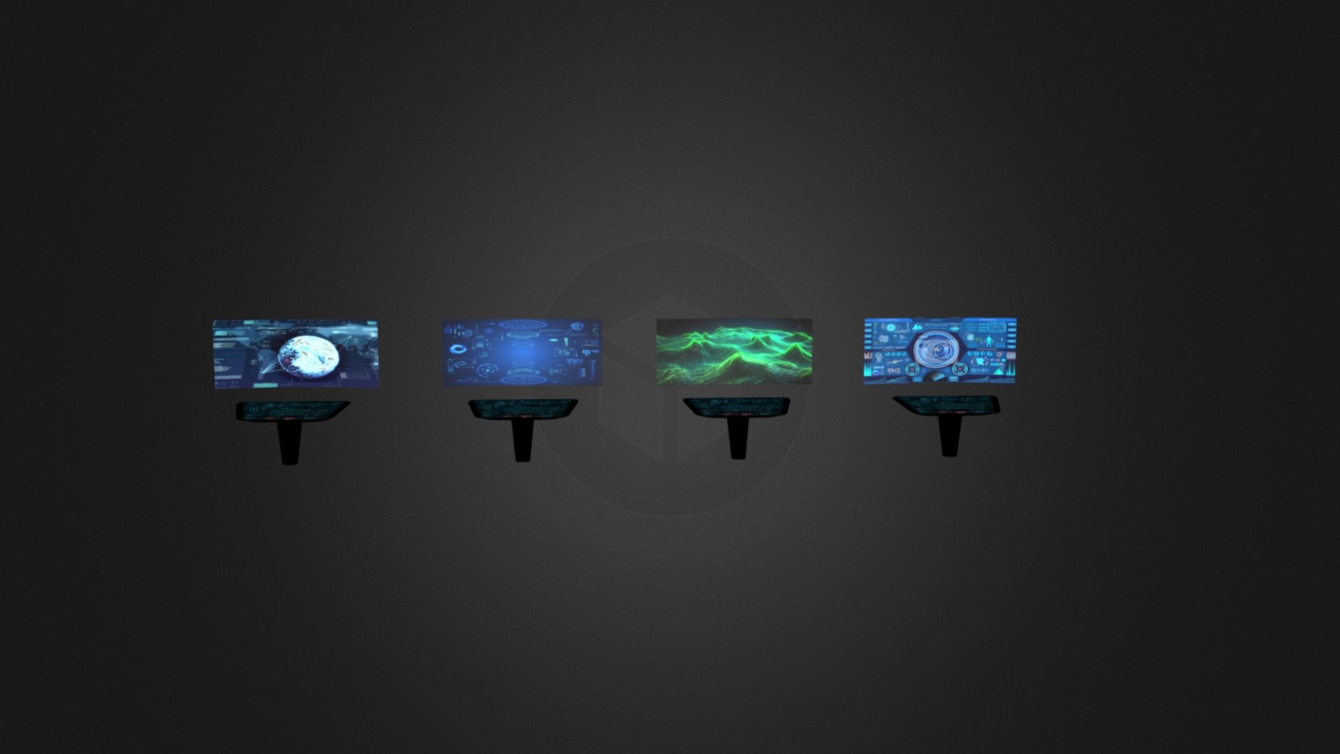 Sci Fi High Tech Computer Lowpoly - Download Free 3D model by ...