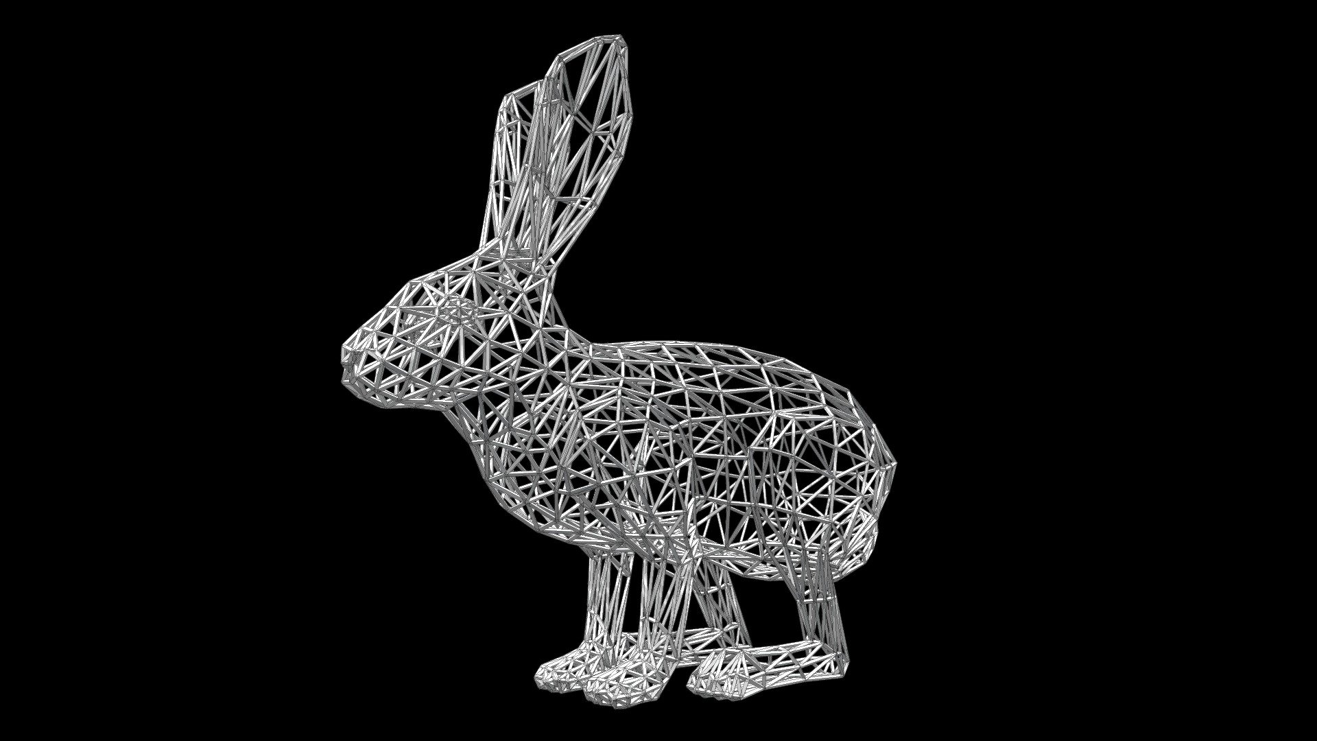 RABBIT WIREFRAME - Buy Royalty Free 3D model by DTA DESIGN STUDIO ...