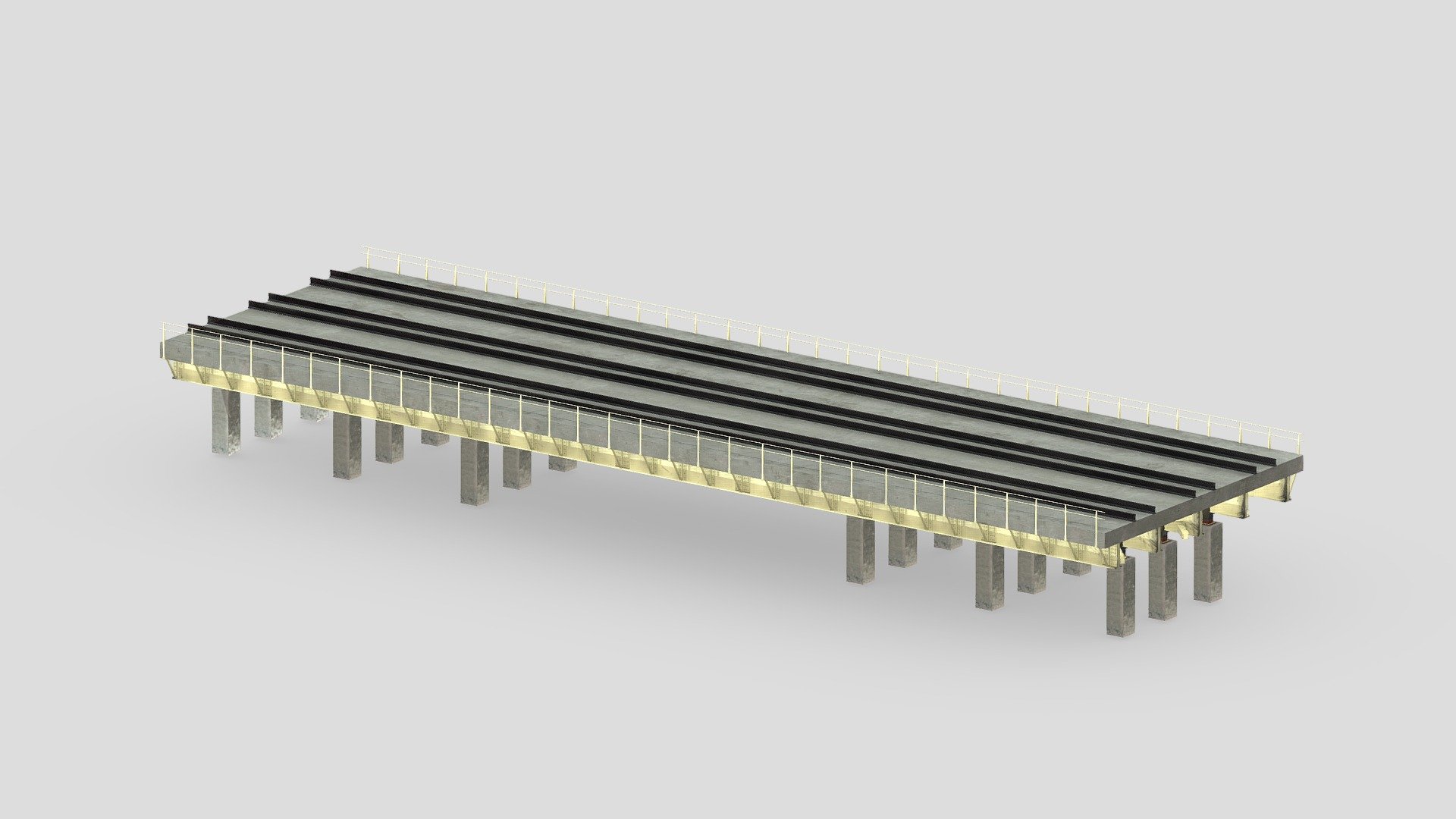 Yellow Rail bridge - Download Free 3D model by Oskar3D_ [0371a48 ...