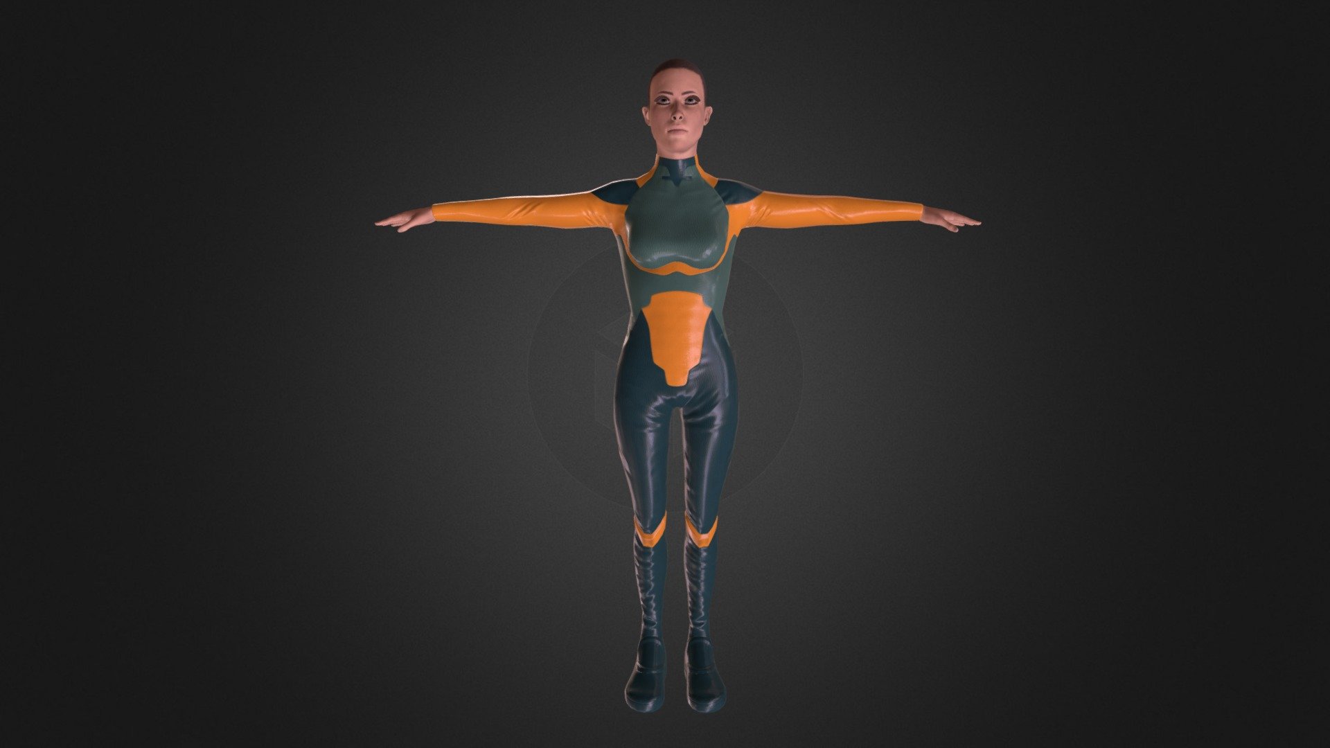 femaleSuperSuit ColourWay1 - 3D model by carelessrewday [0377fe9 ...