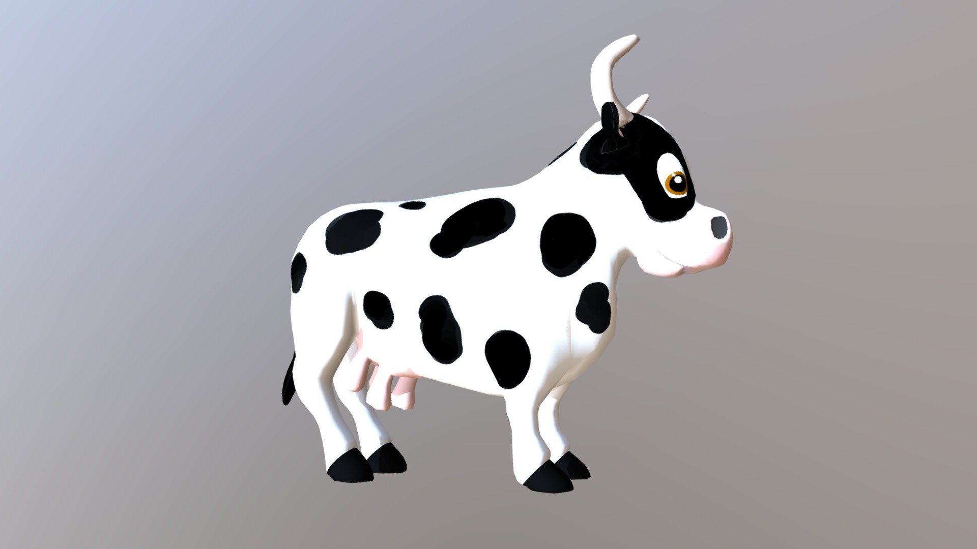 Cow Toon - Buy Royalty Free 3D model by 3dlowpoly [037825a] - Sketchfab ...
