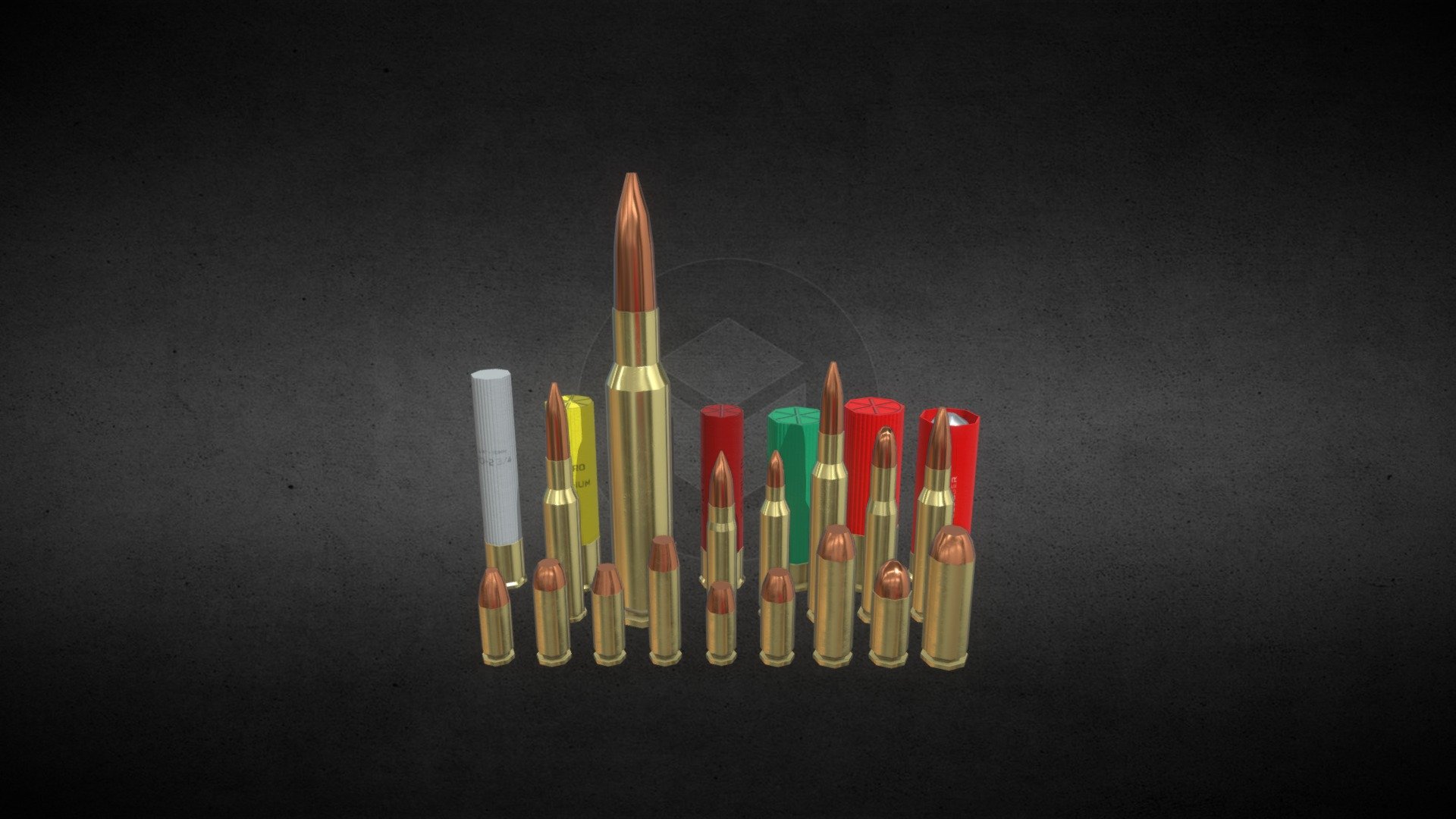 Low Poly Bullets (Pistol / Rifle / Shotgun) - Buy Royalty Free 3D model ...