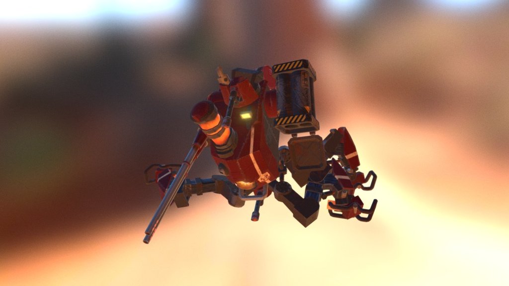 Mecha boss - critical hit - 3D model by elykk [037bff3] - Sketchfab