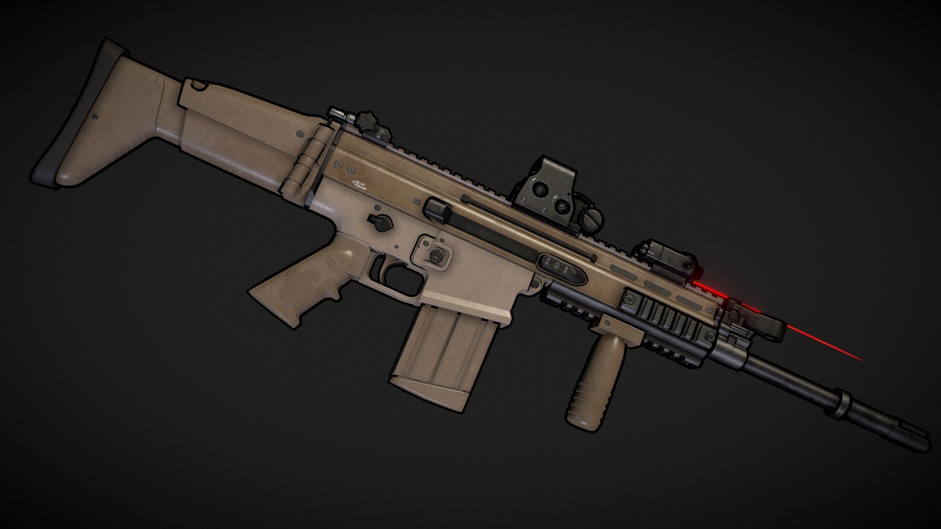 Stylized SCAR-H - Buy Royalty Free 3D model by Rico Peters (@ryko777 ...