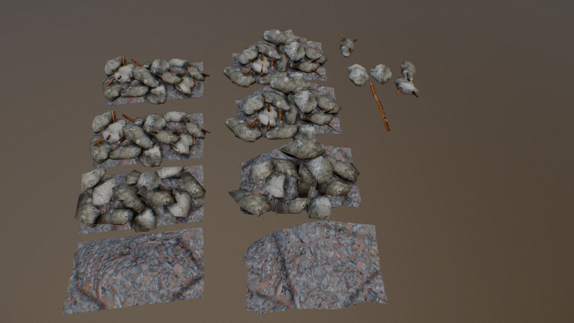 LowPoly Concrete Debris(with lod) - Download Free 3D model by ...