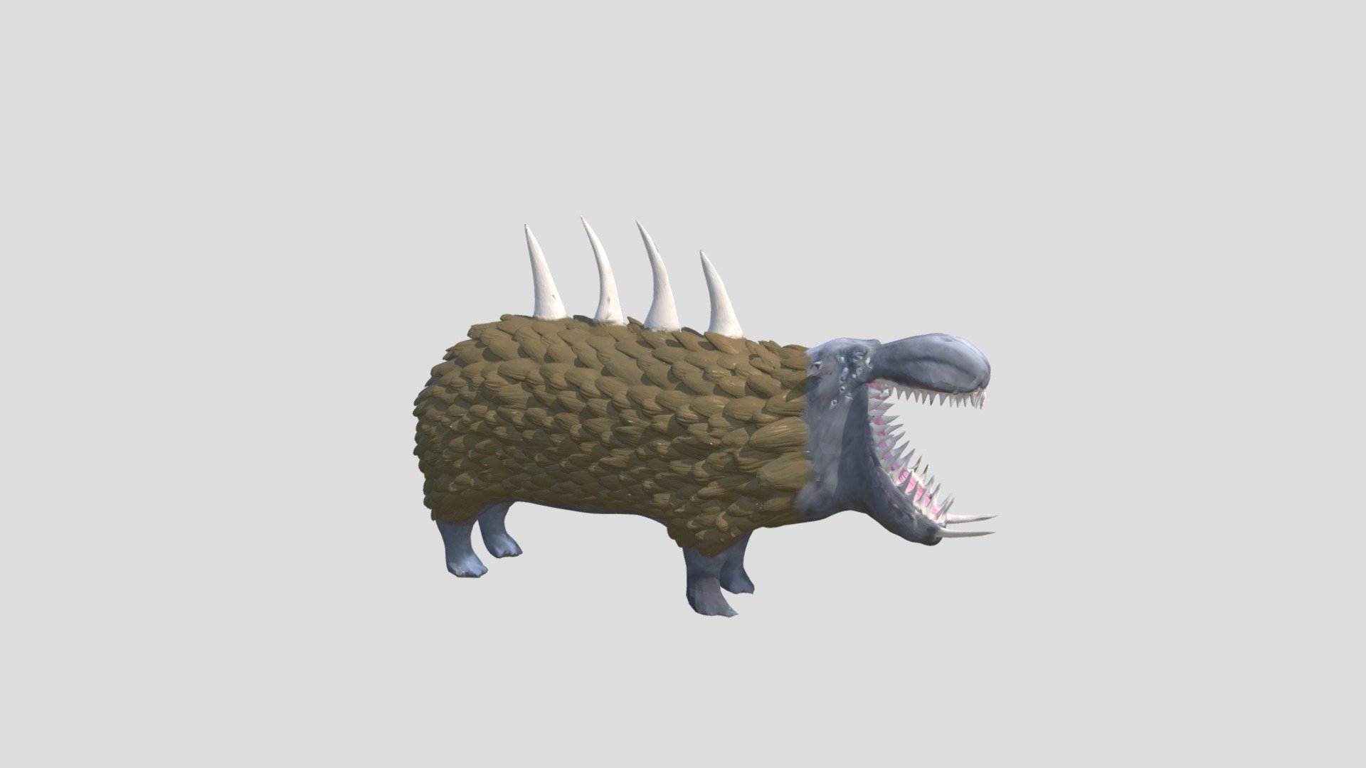 mutated hippo model - 3D model by Tristan Carslake-Eade (@vector100 ...