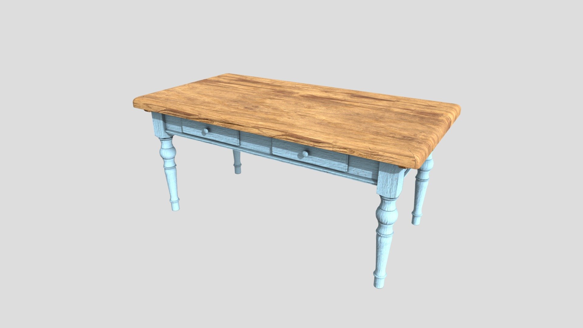 Wood Table - Download Free 3D model by Alexander Korn (@AlexanderKorn ...