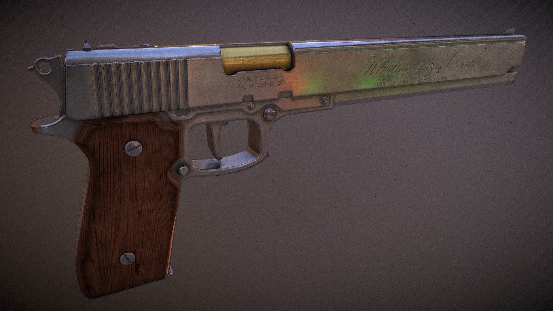 Hellsing .454 Casull Handgun - 3D model by Crazy0_0Cat (@Crazy00Cat ...