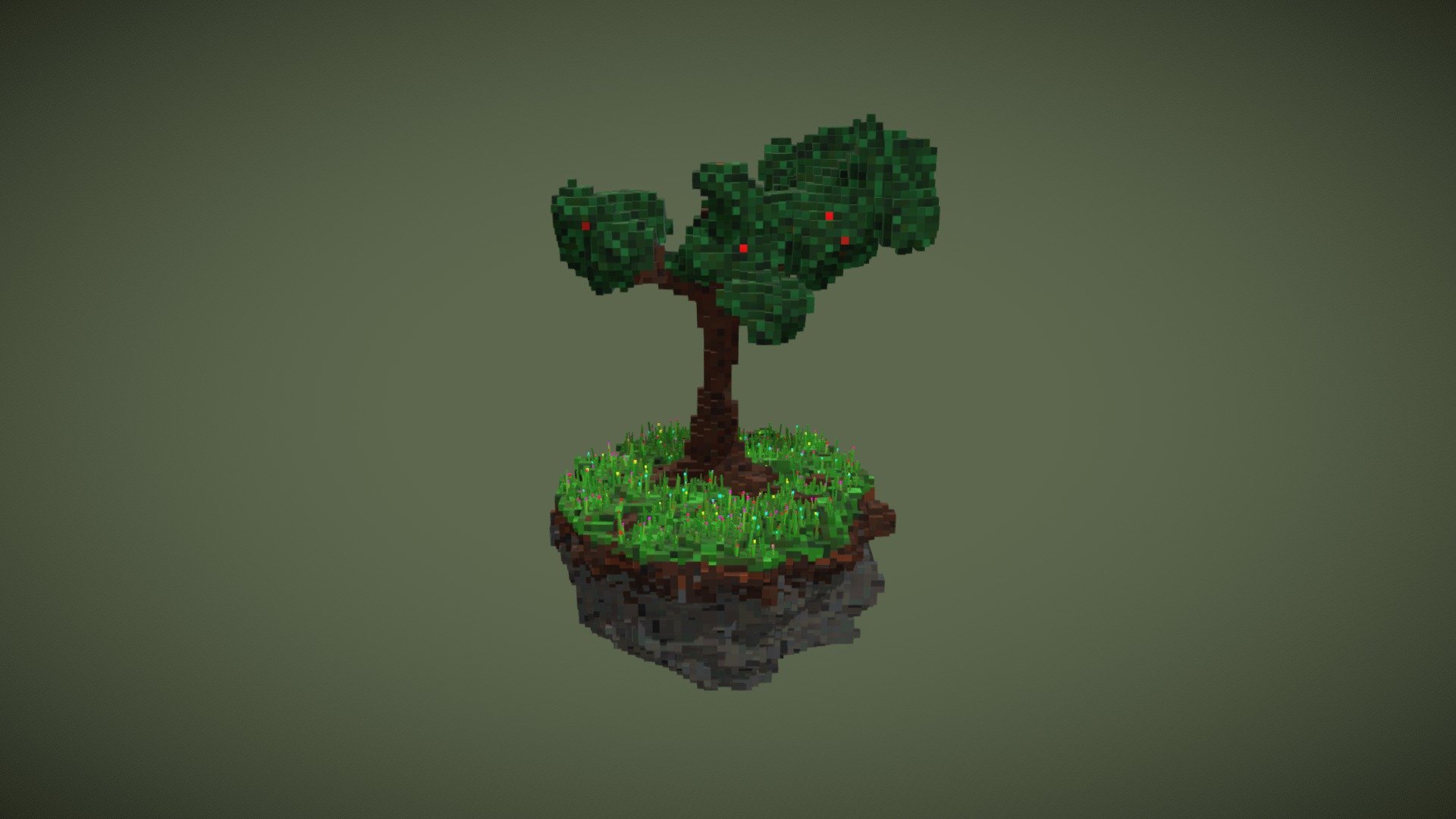 Procedural voxel tree - Download Free 3D model by slasmir [0392255] - Sketchfab