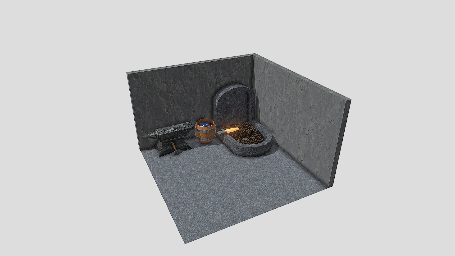 Forge Diorama - 3D model by dragilian [0393382] - Sketchfab
