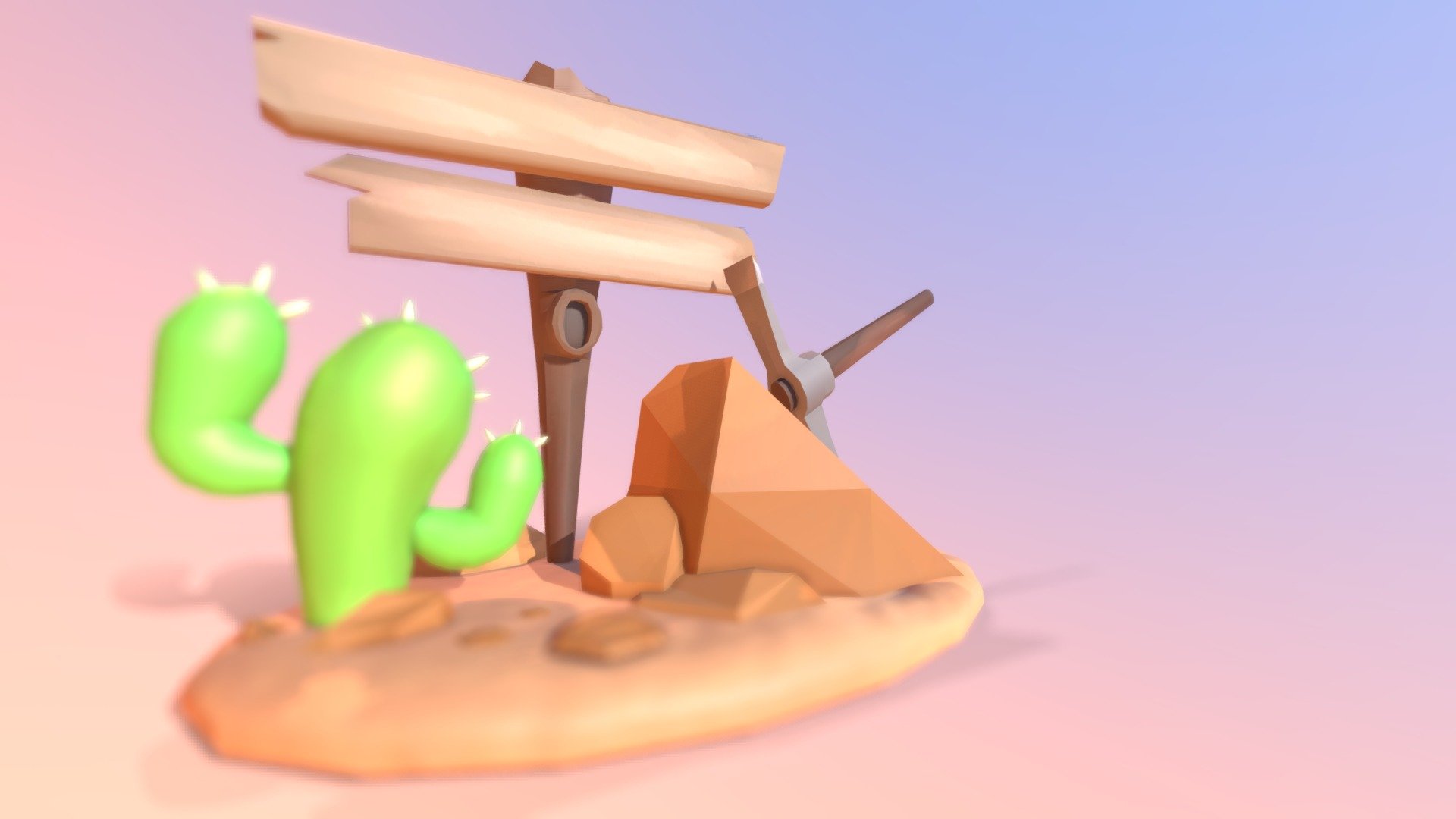 Low Poly Desert - 3D model by Jettearly (@SeeDragon) [039da76] - Sketchfab