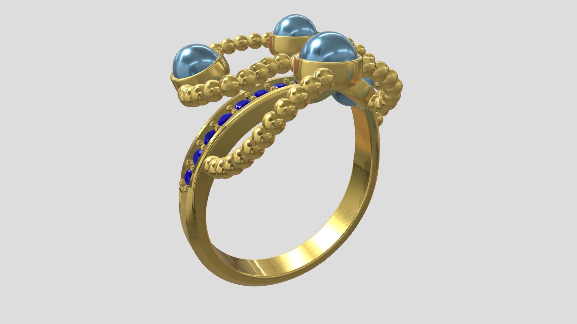 Pearl Ring - Buy Royalty Free 3D model by VR Jewelry Designer (@vr ...