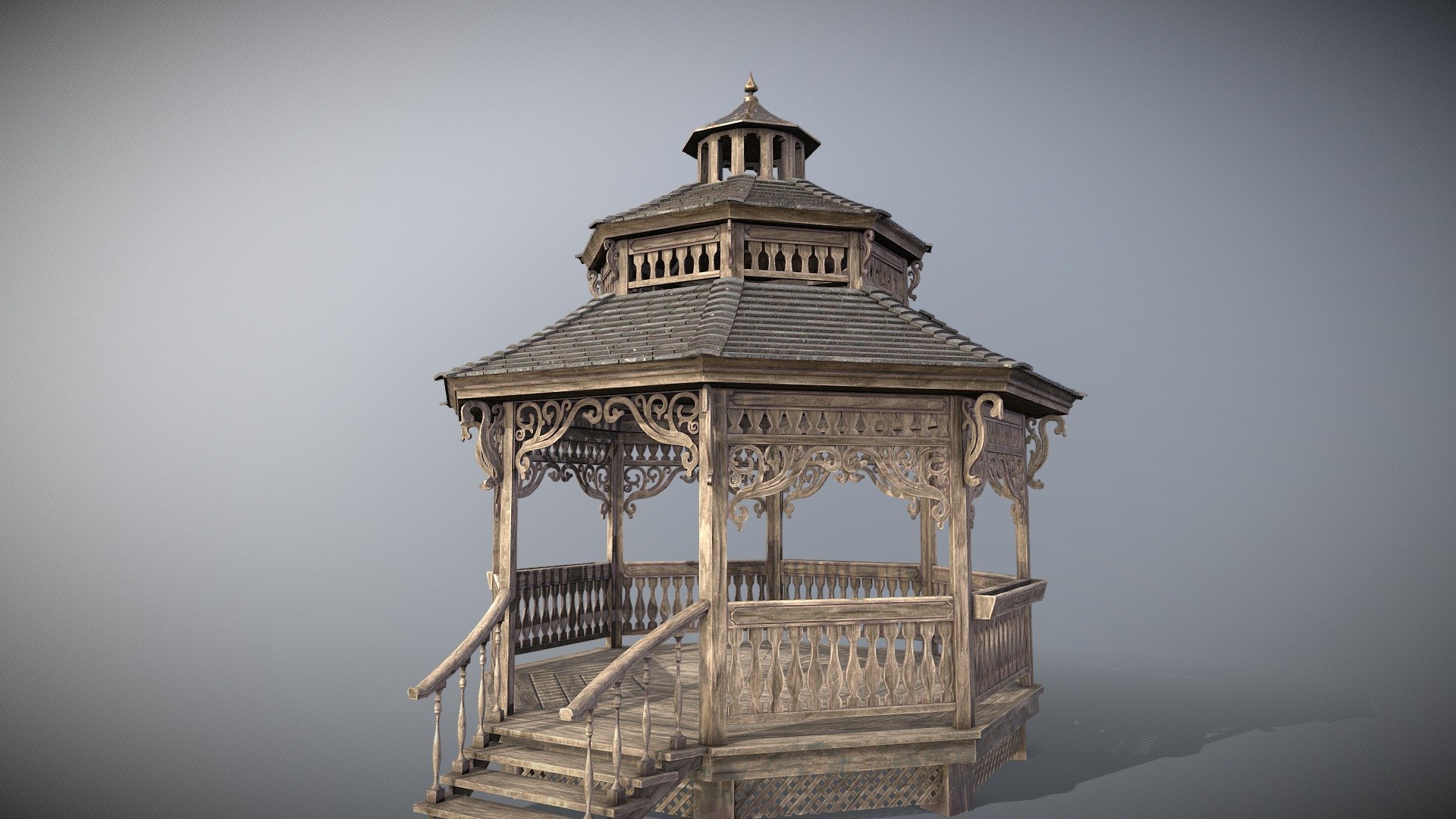 Aged gazebo - Buy Royalty Free 3D model by JB3D (@taz83) [03a1b61 ...