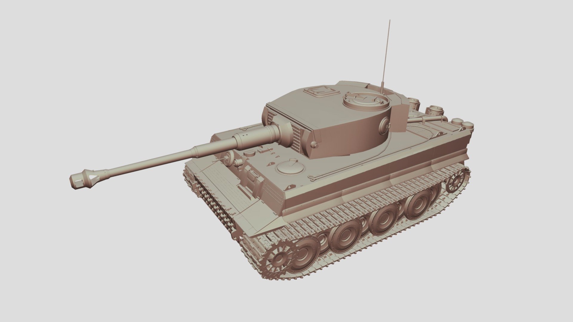 Tiger 1 - Worn Tank (2k Textures) - Download Free 3D model by Intee ...