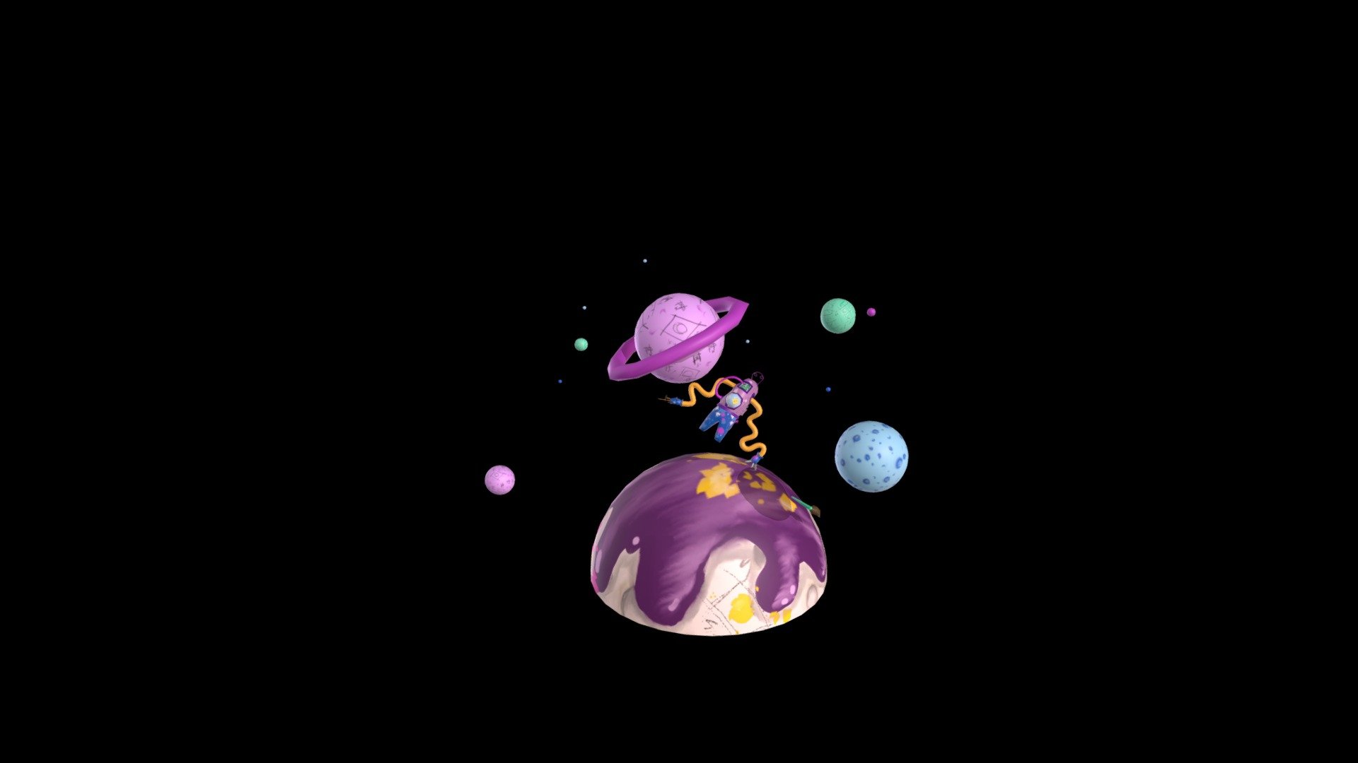 Space Paint - 3D model by Femke Van Dael (CRLYqueen) (@fempienie ...