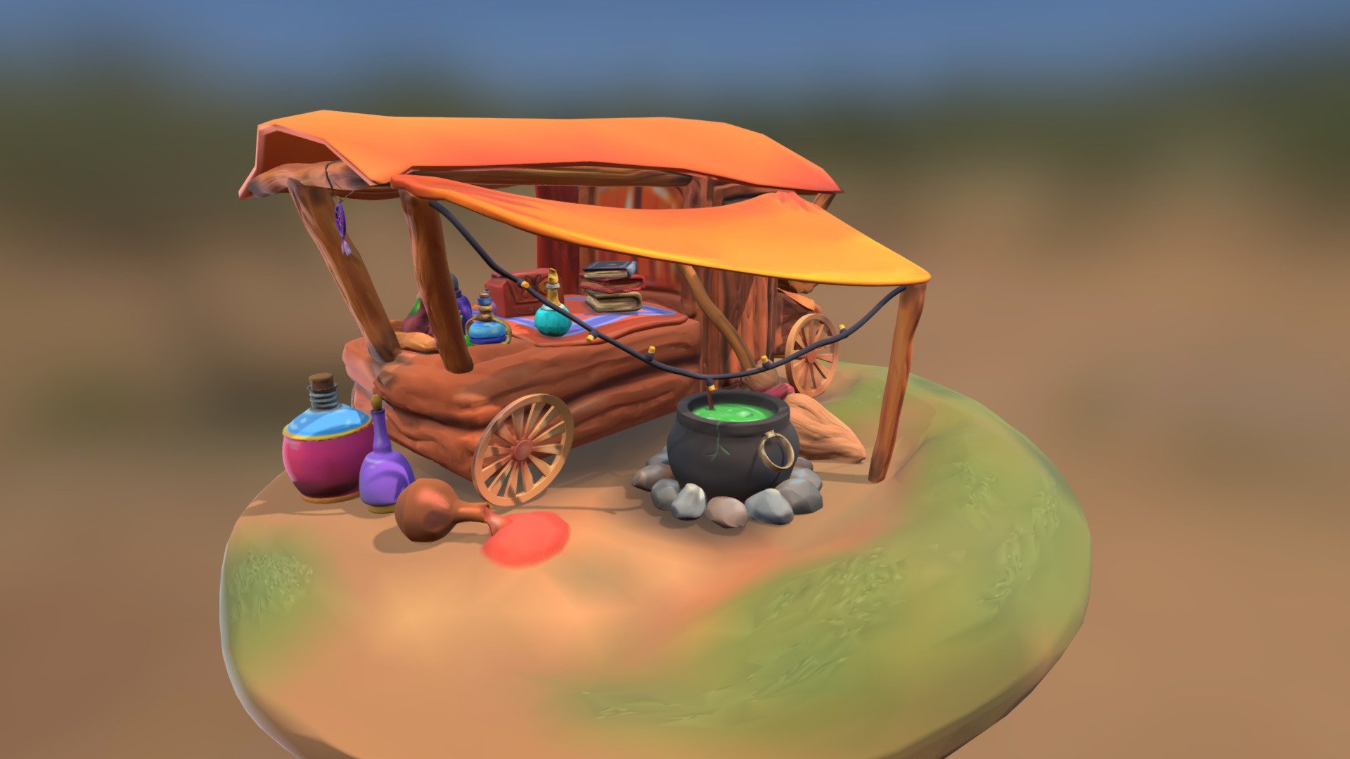 Potion Master's Wagon - DAE Sculpting 2024/2025 - 3D model by Katarina ...