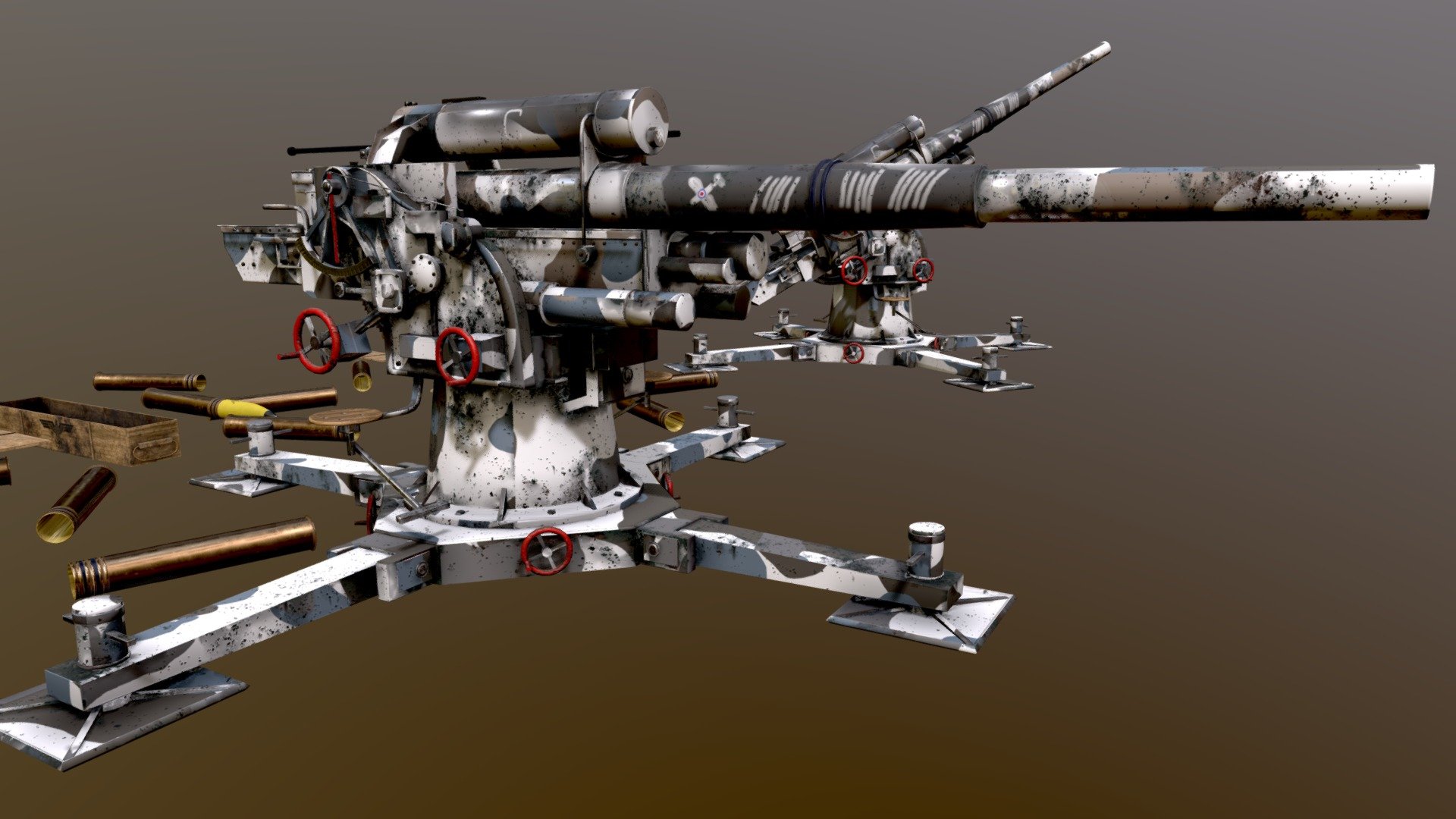 Flak 88 German WWII winter cammo. - Buy Royalty Free 3D model by Thomas ...
