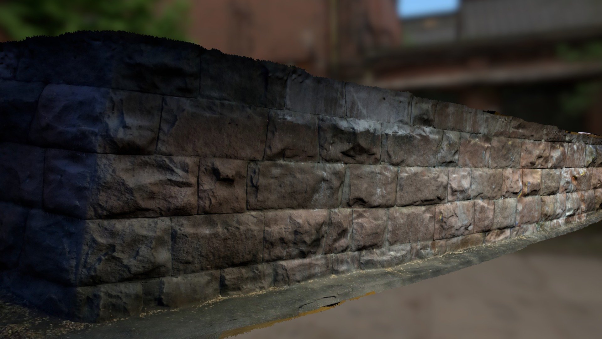 Stone wall - 3D model by SindreG (@SindreGroen) [03a9f53] - Sketchfab