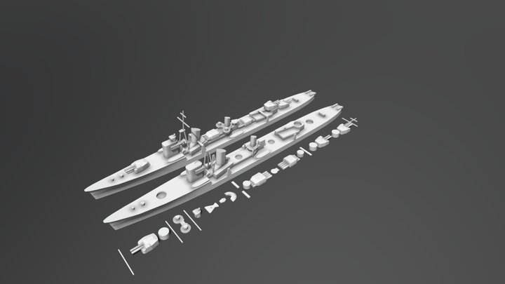 Battle-ship 3D models - Sketchfab