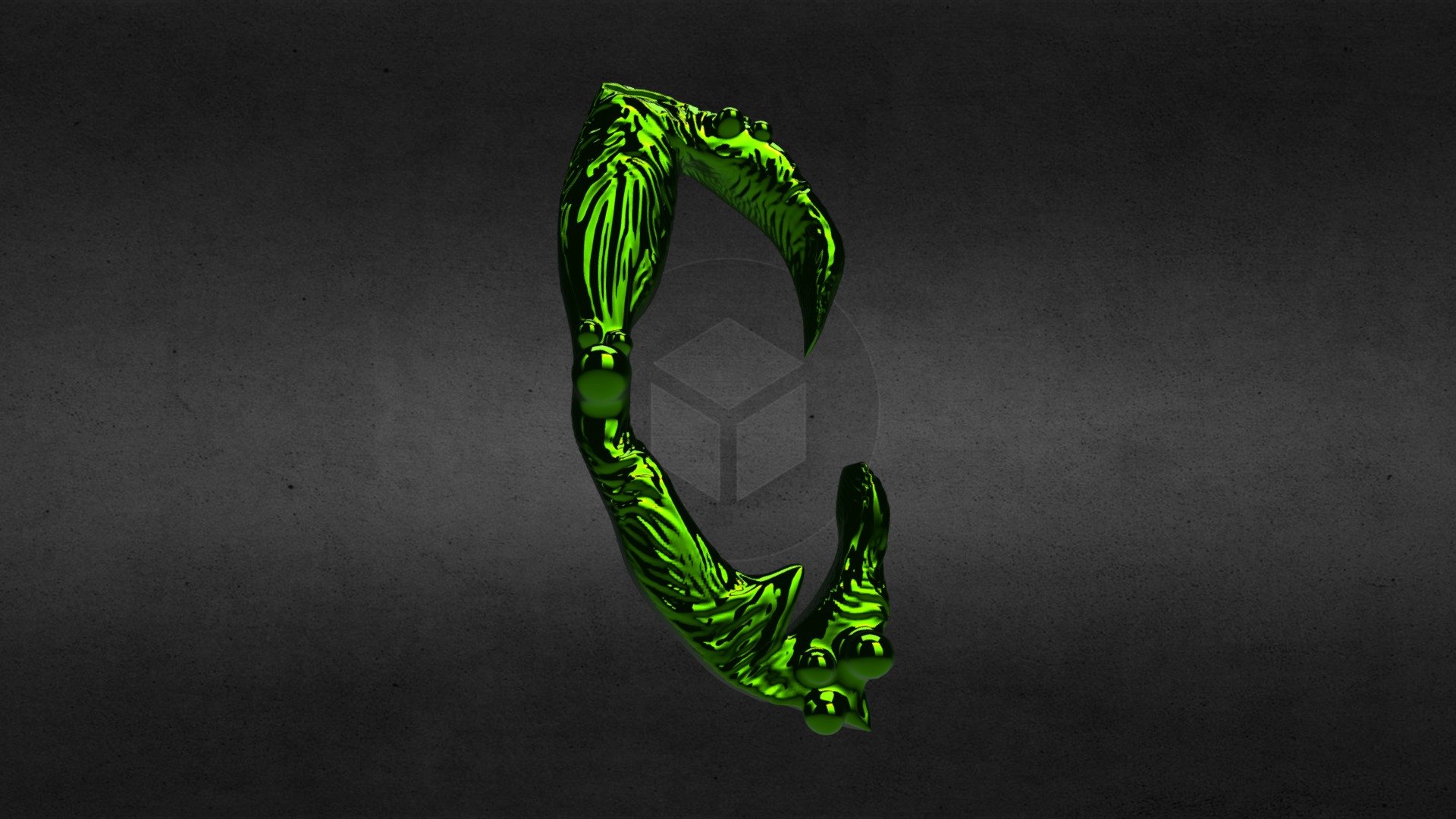 C letter - spooky typography - Download Free 3D model by creiaskeera ...