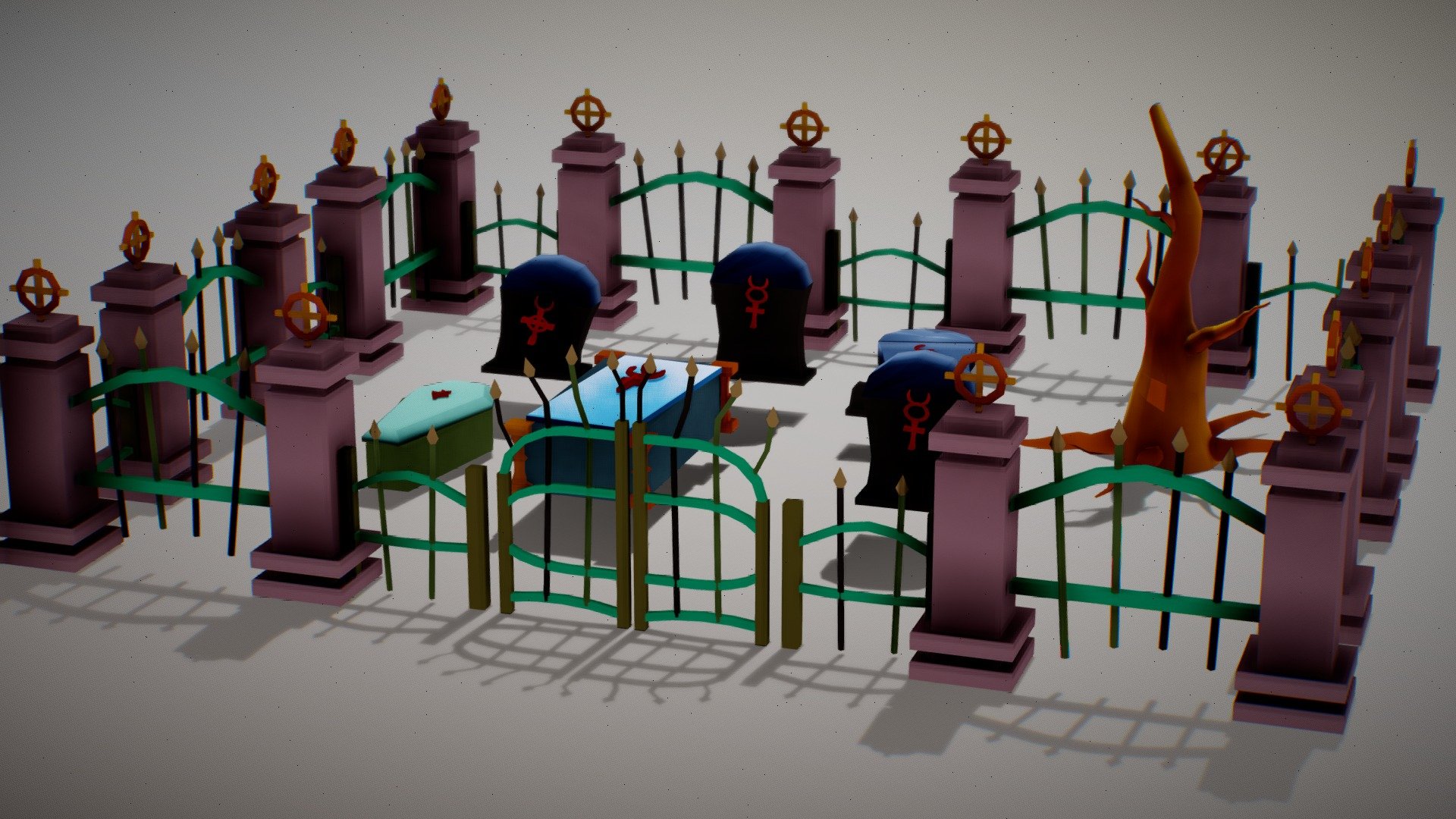 cemetery - 3D model by polly (@polly3d) [03b5634] - Sketchfab