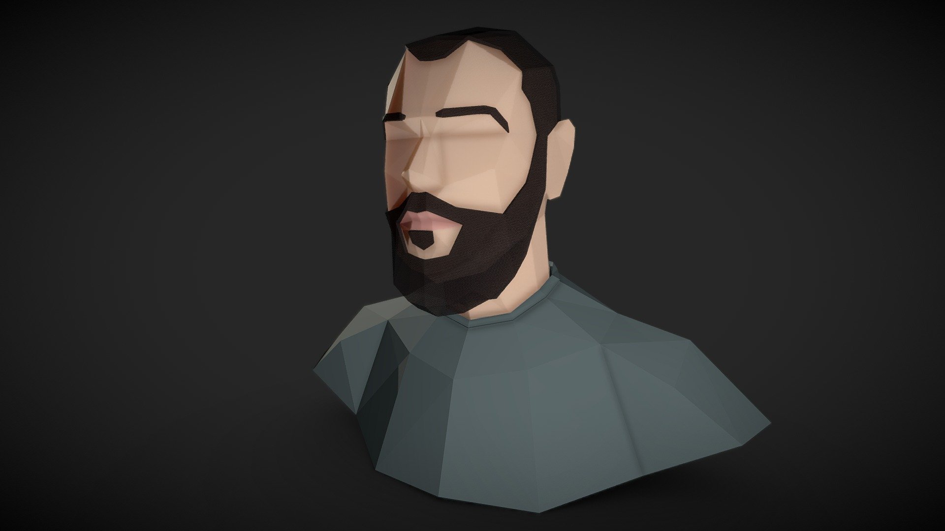 Low Poly Self Portrait - 3D model by AndyBegg [03b7b4c] - Sketchfab