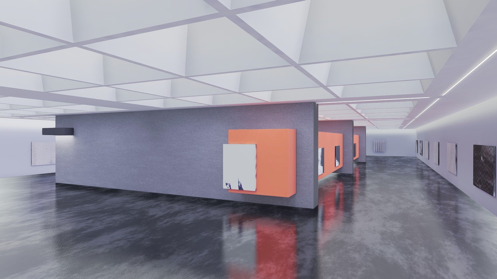 VR Modern art gallery baked - Buy Royalty Free 3D model by ChristyHsu ...