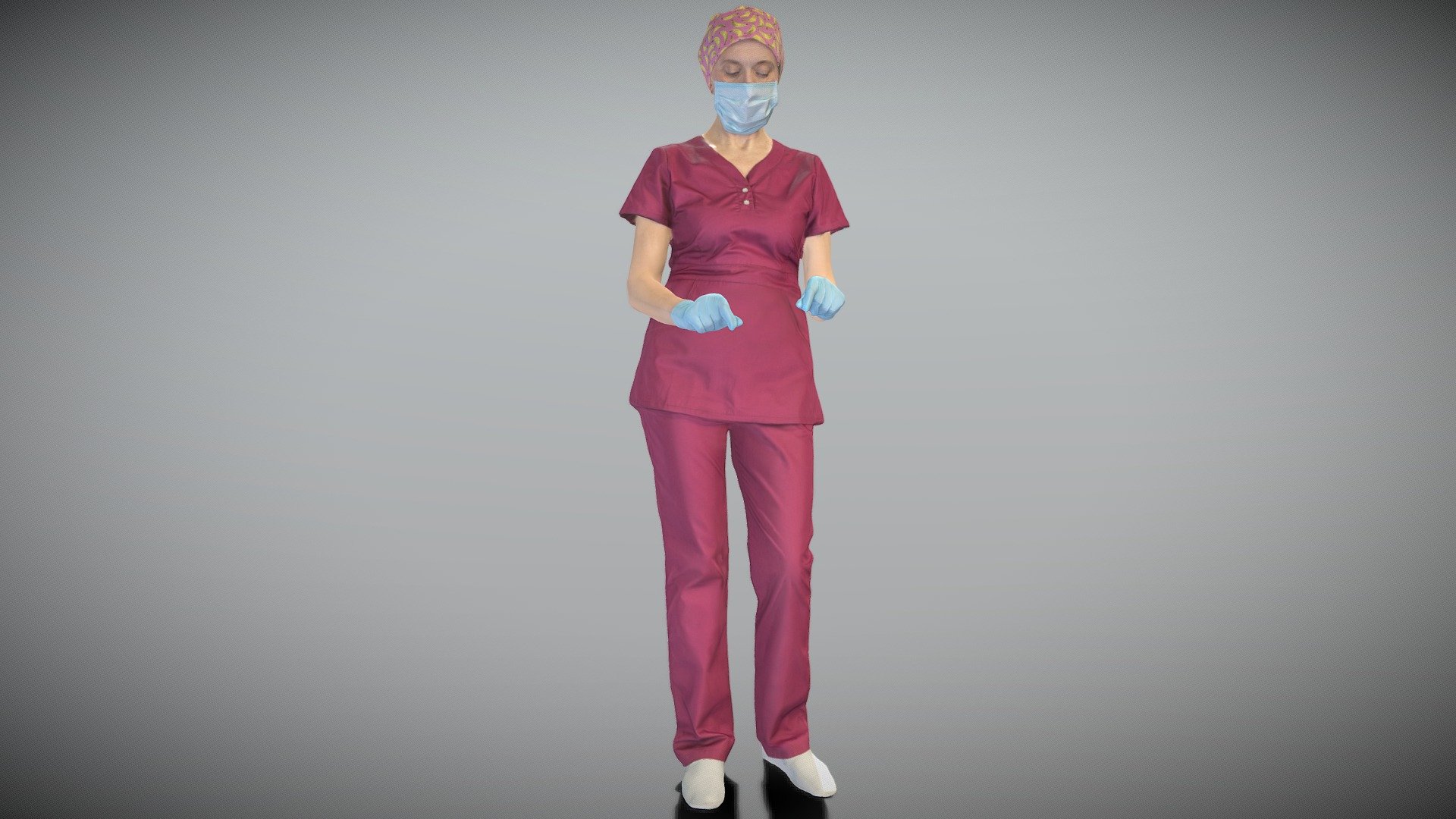 Surgical female doctor working 210 - Buy Royalty Free 3D model by ...
