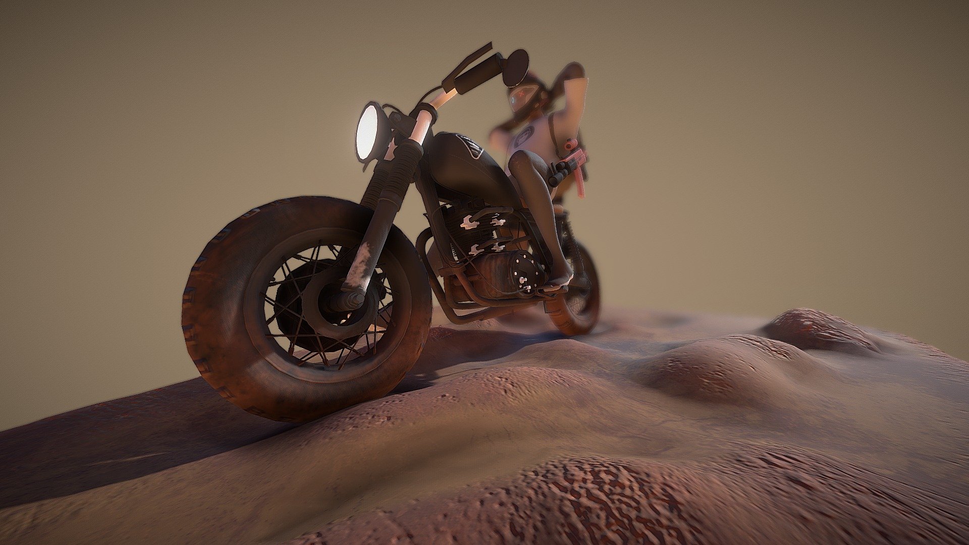 POST APOCALYPSE bIKER - Download Free 3D model by himzu bavic ...