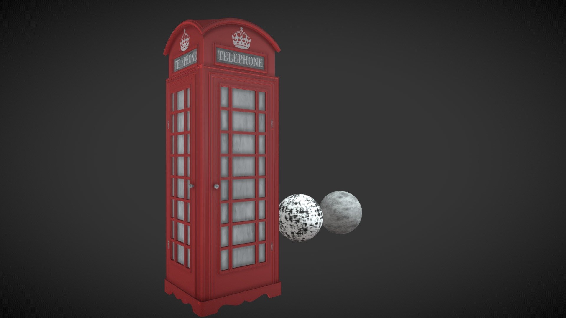 London Telephone Box Display Cabinet - Download Free 3D model by Poly ...