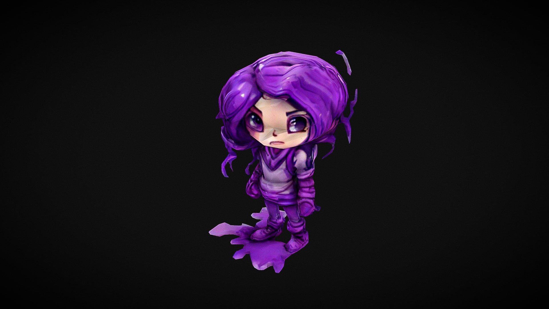 "Magenta Mascara: A Playful Violet Character" Pu - Download Free 3D ...