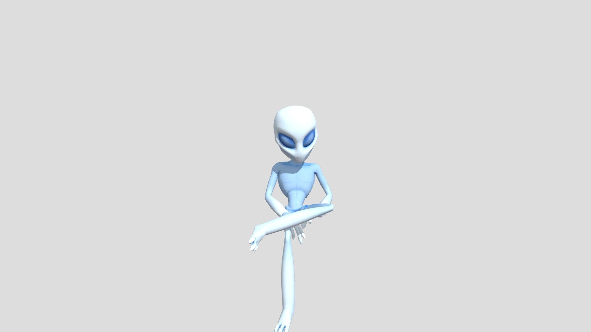 Alien Male Sitting Pose - Download Free 3D model by Renato Solar Gomez ...