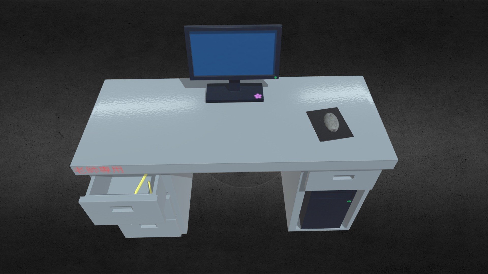 Computer Desk - 3D model by fish.1211 [03cc533] - Sketchfab
